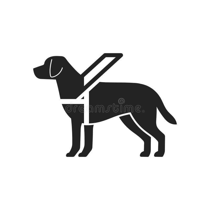 Guide dog sign stock illustration. Illustration of helper - 83298356