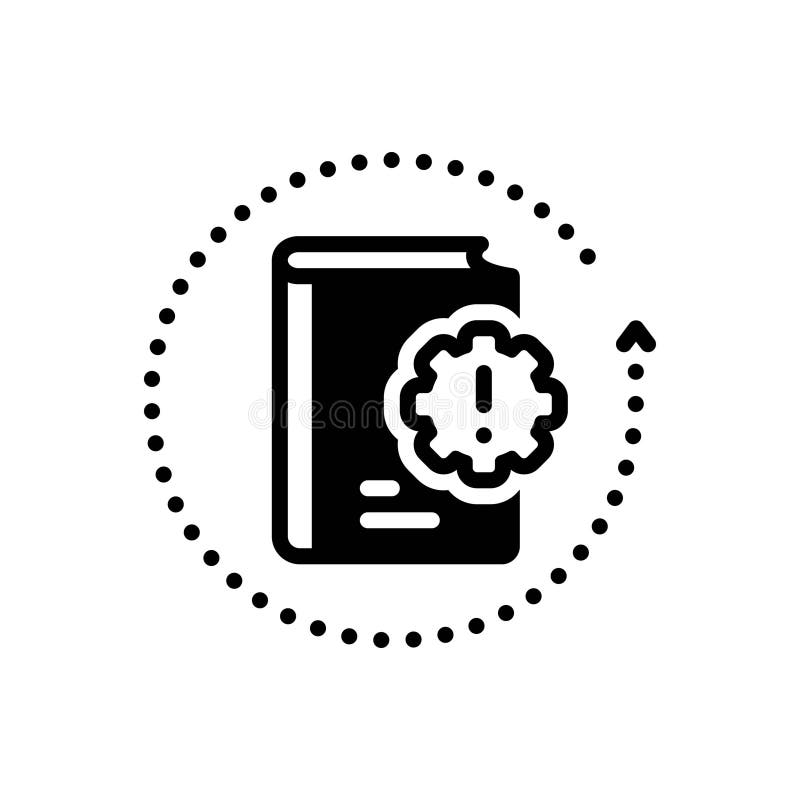 Black Solid Icon for Guide, User and Guidebook Stock Illustration ...