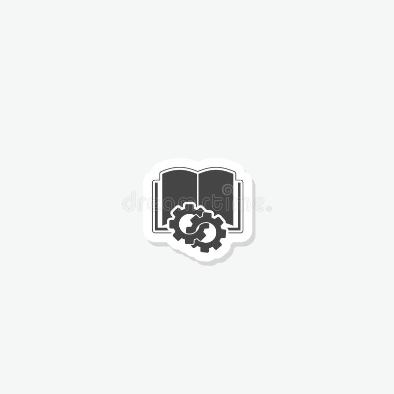 Guide Icon User Manual Icon Sticker Isolated on Gray Background Stock ...