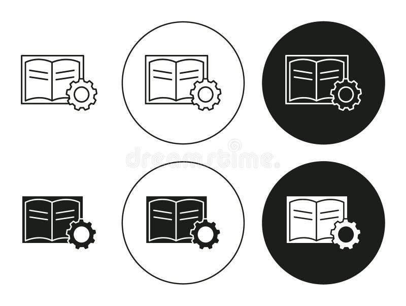 Guide Flat Line Icon Set. Guide Thin Line Illustration Vector Stock ...