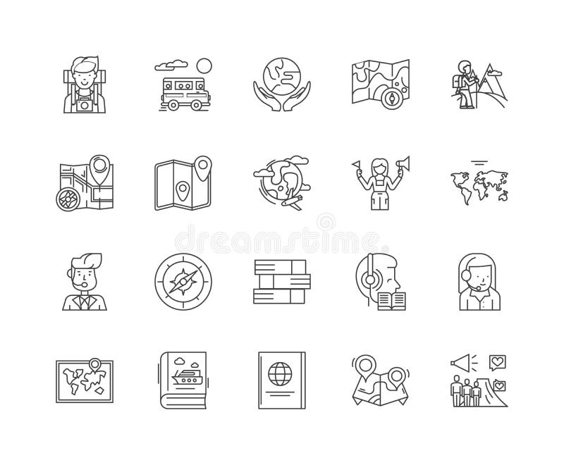 Guide Line Icon Concept. Guide Vector Linear Illustration, Symbol, Sign ...