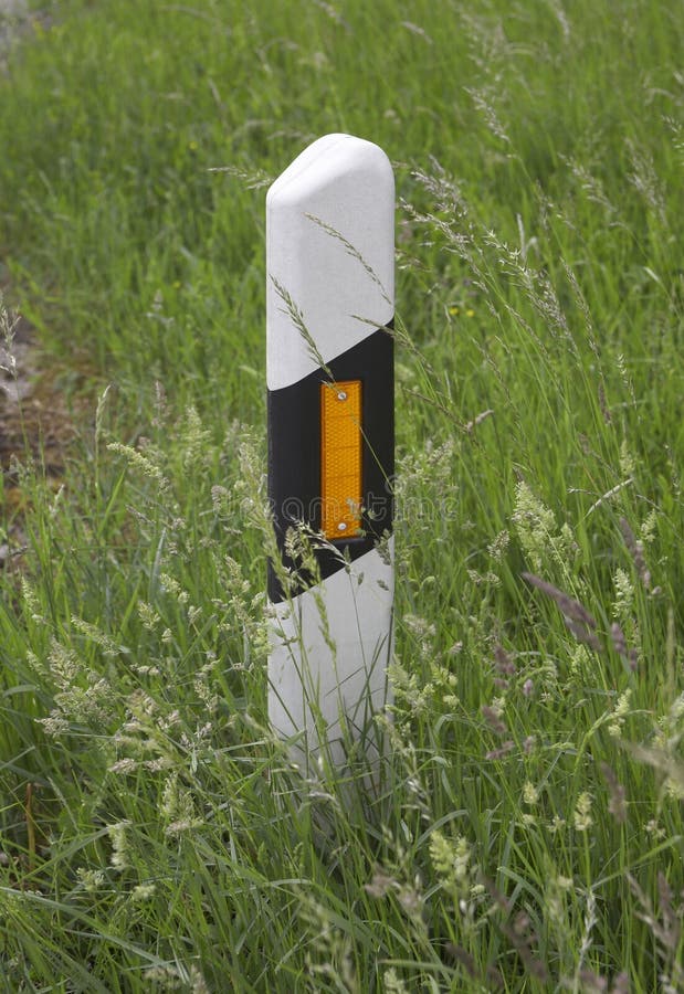 Guide post stock photo. Image of reflector, order, grass - 22829810