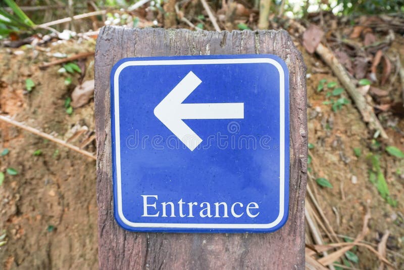 Guide post the entrance stock image. Image of guide, color - 77481767