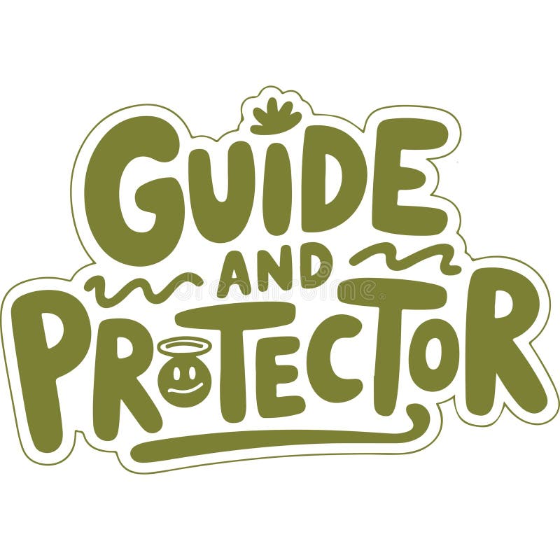Guide and Protector Sticker Design Stock Vector - Illustration of ...