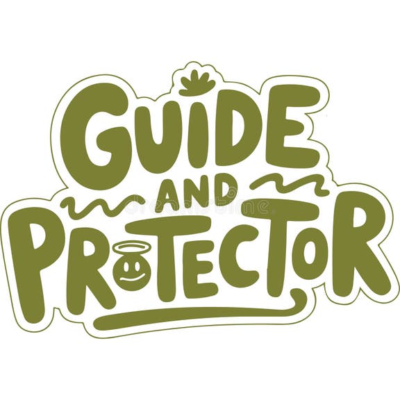 Guide and Protector Sticker Design Stock Vector - Illustration of ...