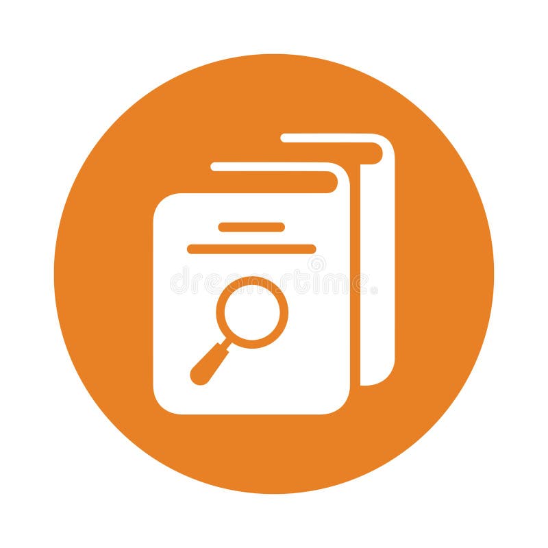 Guide, Search, Seo Book Icon. Rounded Orange Color Vector Stock Vector ...