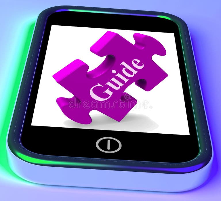 Guide Smartphone Shows Online Instructions Stock Illustration ...