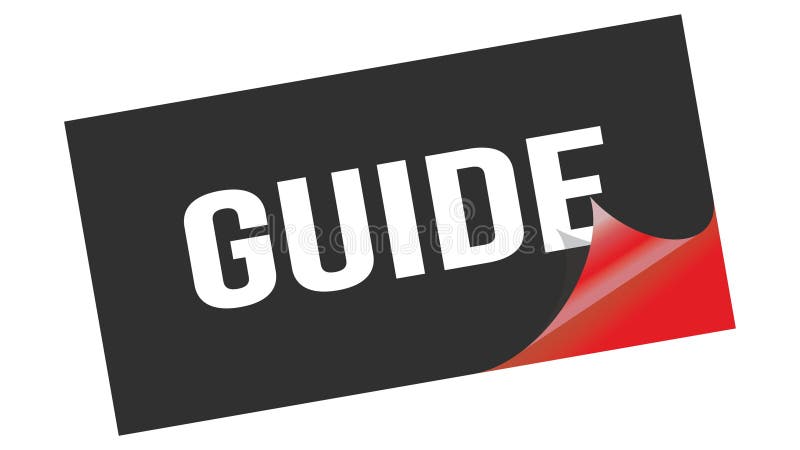 GUIDE Text on Black Red Sticker Stamp Stock Illustration - Illustration ...