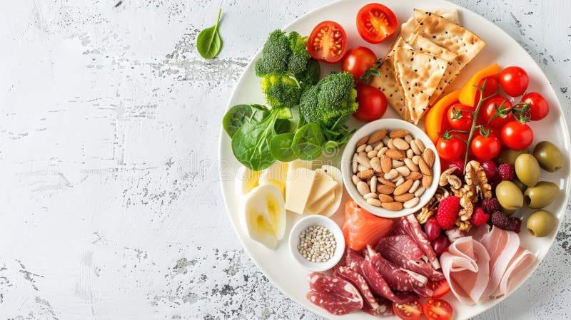 Guide To Constructing a Balanced Plate for Young Stock Photo - Image of ...