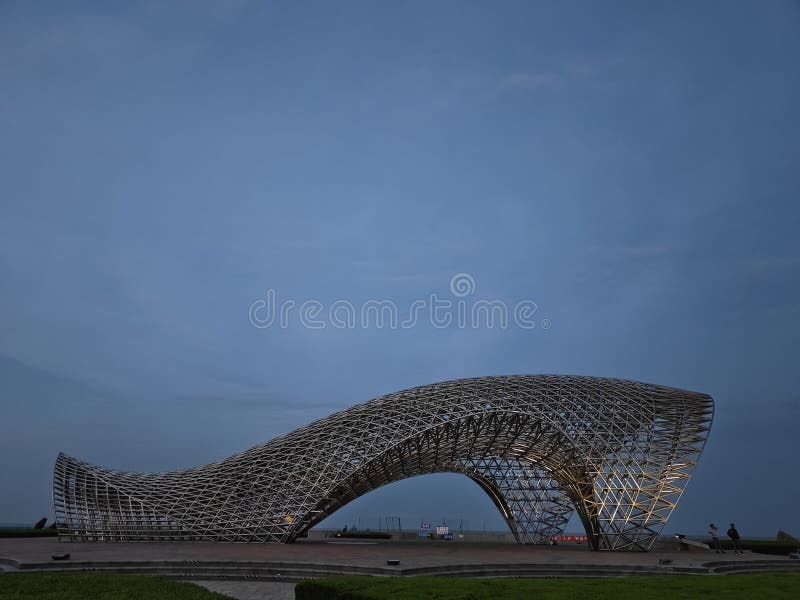 Guide To Fish in Shanghai at Night Stock Image - Image of steel, park ...
