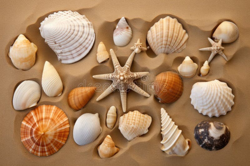 Guide To Identifying Different Types of Sea Shells on a Sandy Surface ...