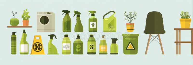 Guide To Identifying Toxic Household Items in a Flat Infographic Style ...