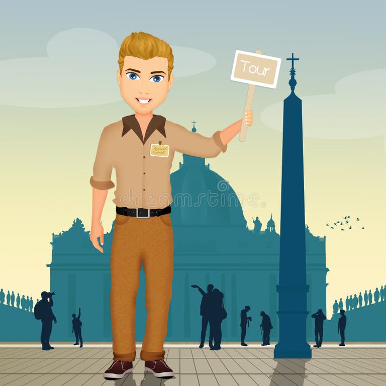 Tour Guide Illustration Stock Illustrations – 10,222 Tour Guide ...