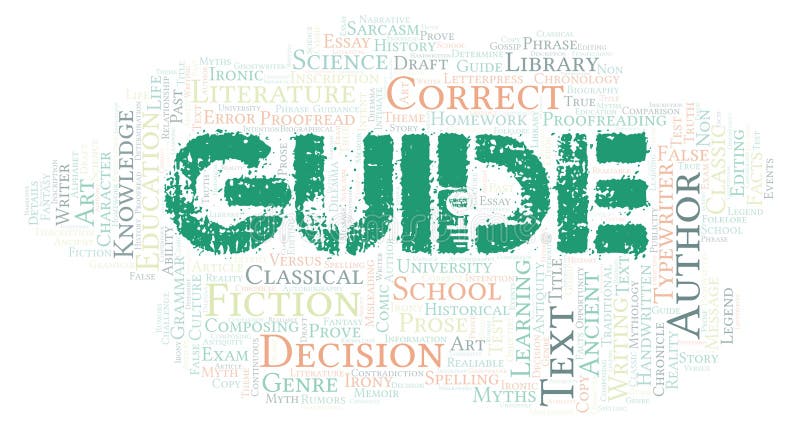 Guide Typography Word Cloud Create with the Text only Stock ...