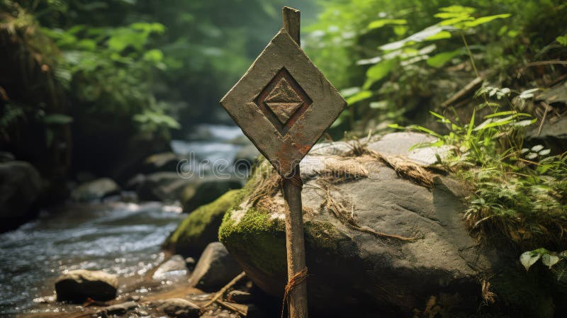 Guide water arrow stock illustration. Illustration of forest - 371786752