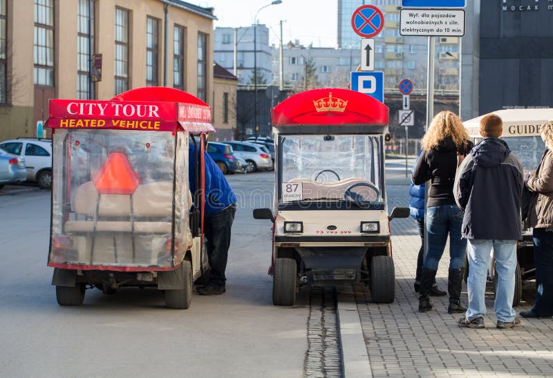 Guided City Tour Car in Krakow. Editorial Photo - Image of sightsee ...