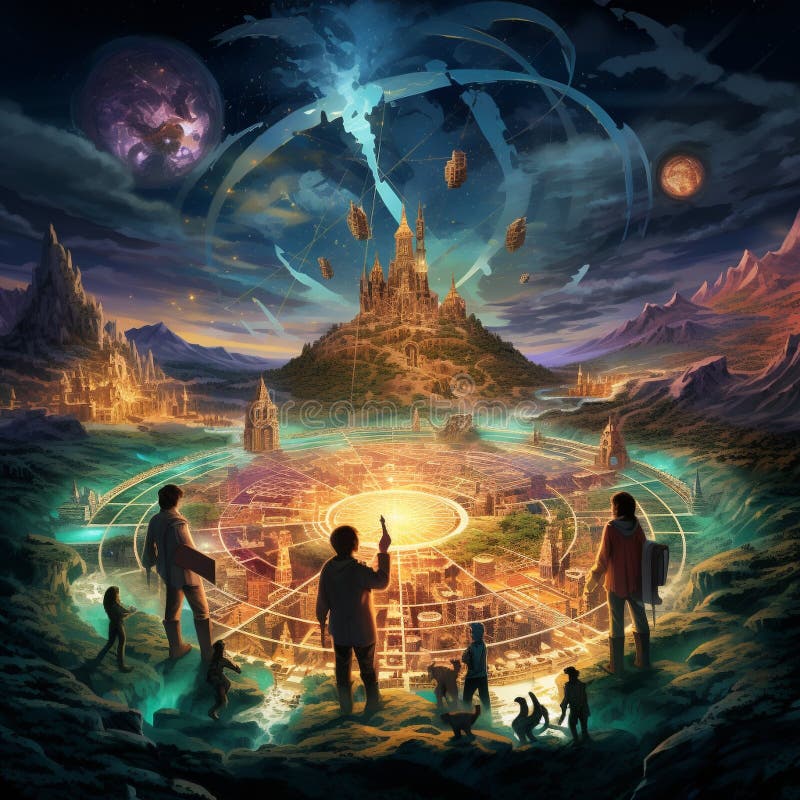 Guided Imagination: Map and Compass in Fantasy Worlds Stock Photo ...