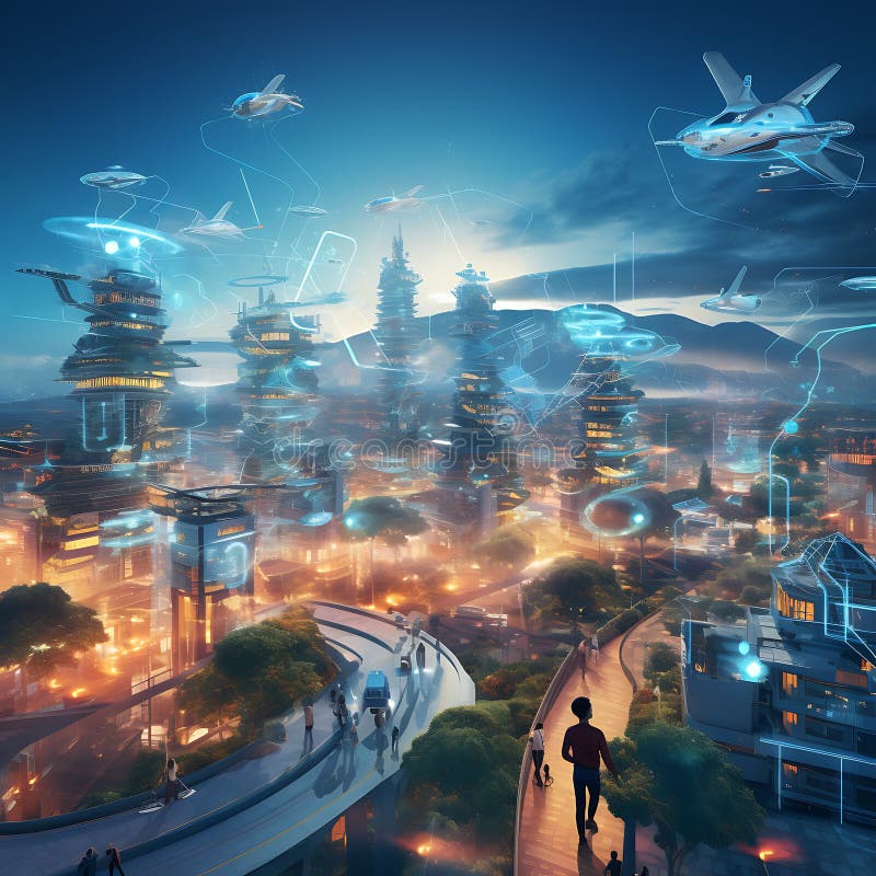 The Neural Network of Urban Intelligence: a Smart City S Veins Stock ...