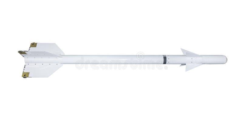 Guided Missile Isolated on White Stock Image - Image of bomb, airforce ...