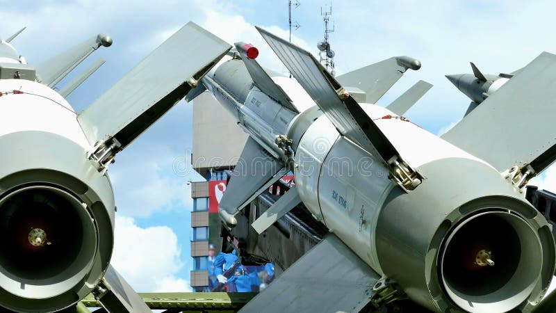 Guided Missile on Launch Ramp Stock Video - Video of military, bomb ...