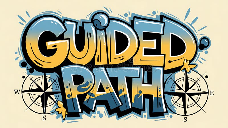Guided Path Artistic Graphic Design Stock Illustration - Illustration of encouragement, hope ...