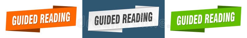 Guided Reading Banner. Guided Reading Ribbon Label Sign Set Stock ...