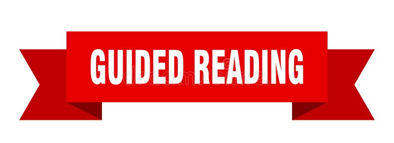 Guided reading ribbon. stock vector. Illustration of sticker - 191266305