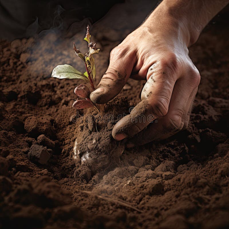 Guided Step by Step Process of Planting a Potato Tuber in Nutrient-rich ...