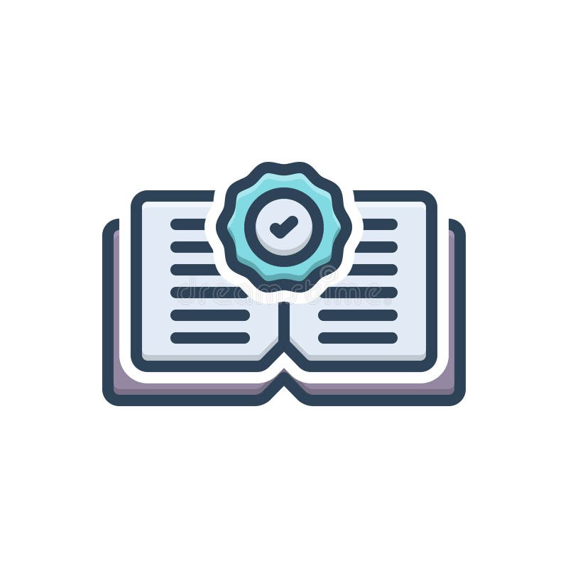 Color Illustration Icon for Guideline, Program and List Stock ...