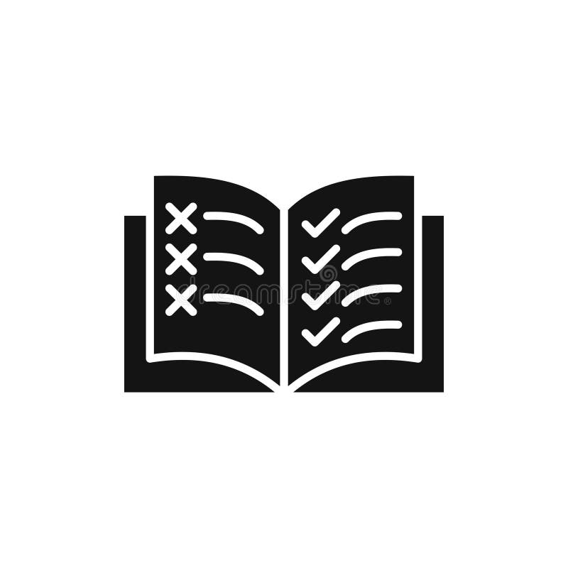 Guideline Icon Symbol on White Background Stock Illustration ...