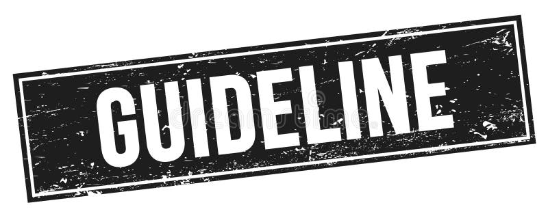 GUIDELINE Text on Black Grungy Rectangle Stamp Stock Illustration ...