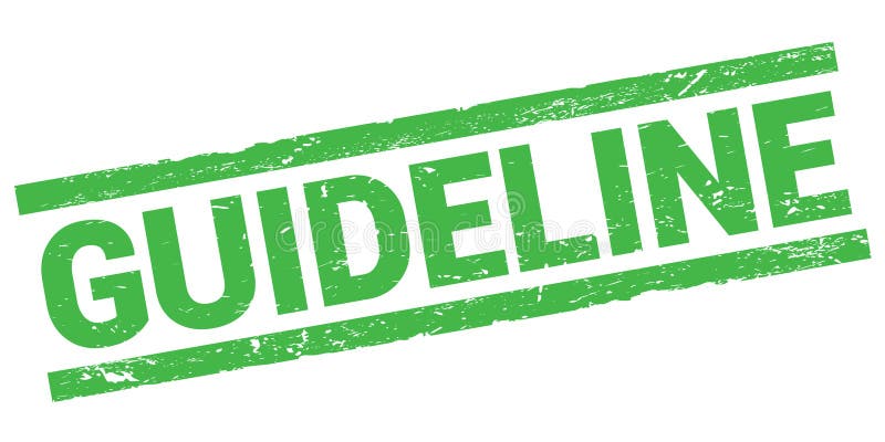 GUIDELINE Text on Green Rectangle Stamp Sign Stock Illustration ...