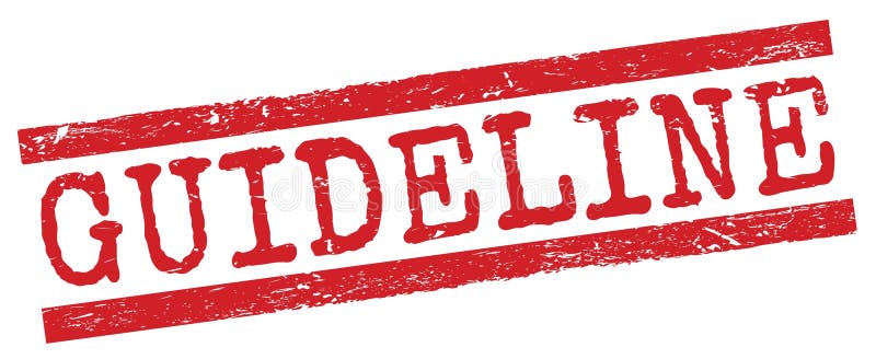 GUIDELINE Text on Red Lines Stamp Sign Stock Illustration ...