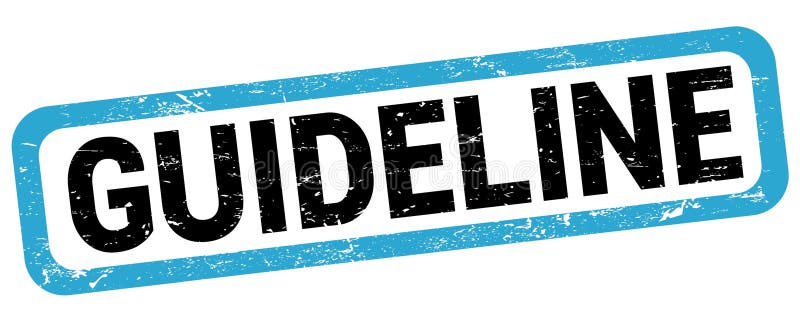 GUIDELINE Text Written on Blue-black Rectangle Stamp Stock Illustration ...