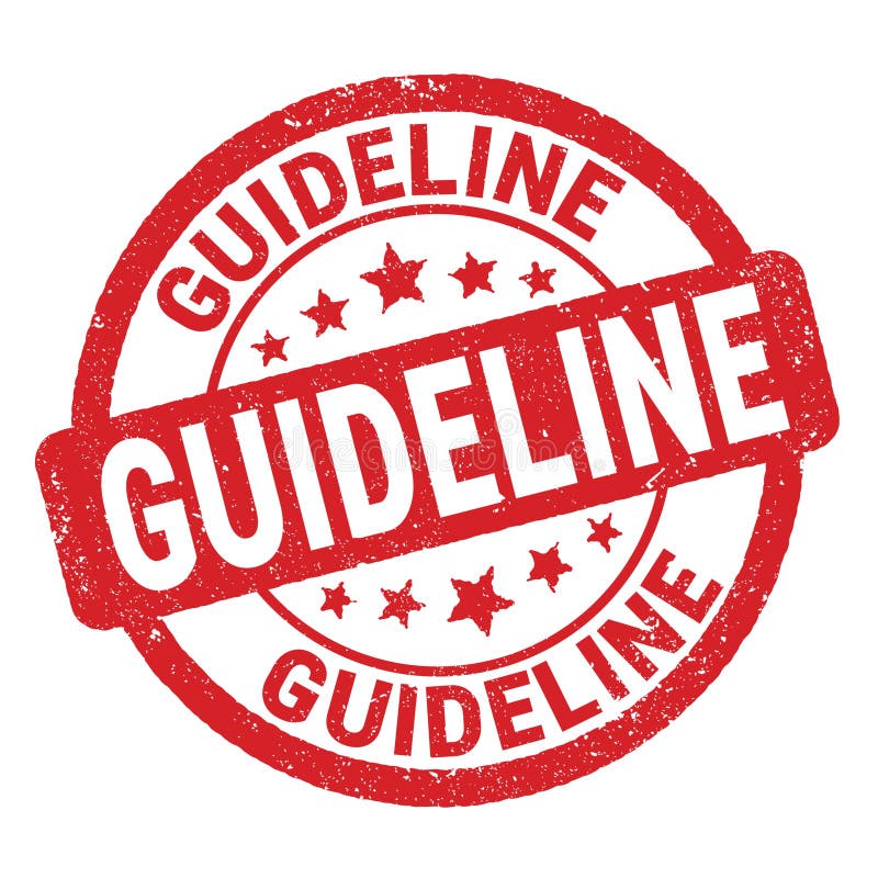 GUIDELINE Text Written on Red Round Stamp Sign Stock Illustration ...