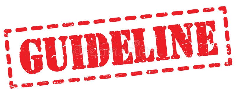 GUIDELINE Text Written on Red Stamp Sign Stock Illustration ...