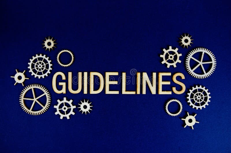 Guidelines Alphabet Letters with Gears Element on Navy Blue Background ...