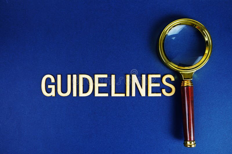 Guidelines Alphabet Letters with Magnifying Glass on Navy Blue ...