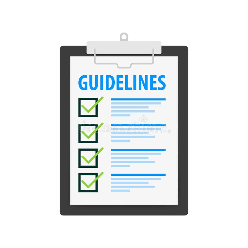 Guidelines Document. Business Guide Standard. Vector Illustration ...