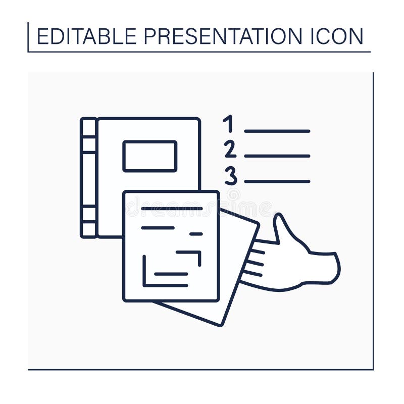 Guidelines line icon stock vector. Illustration of power - 235559551