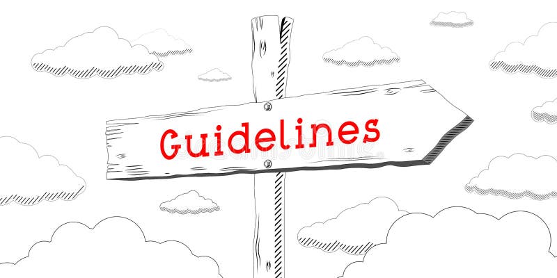 Guidelines - Outline Signpost with One Arrow Stock Illustration ... Guidelines - Outline Signpost with One Arrow Stock Illustration ...