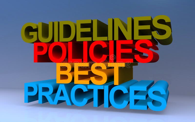 Guidelines Policies Best Practices on Blue Stock Illustration ...