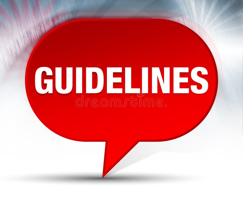 Guidelines Red Bubble Background Stock Illustration - Illustration of ...
