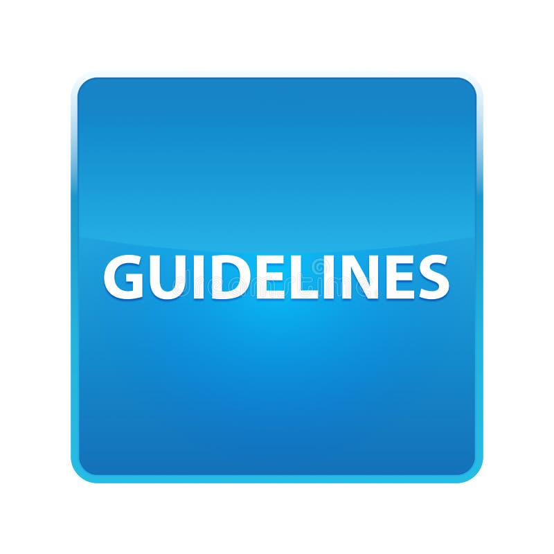 Guidelines Shiny Blue Square Button Stock Illustration - Illustration ...