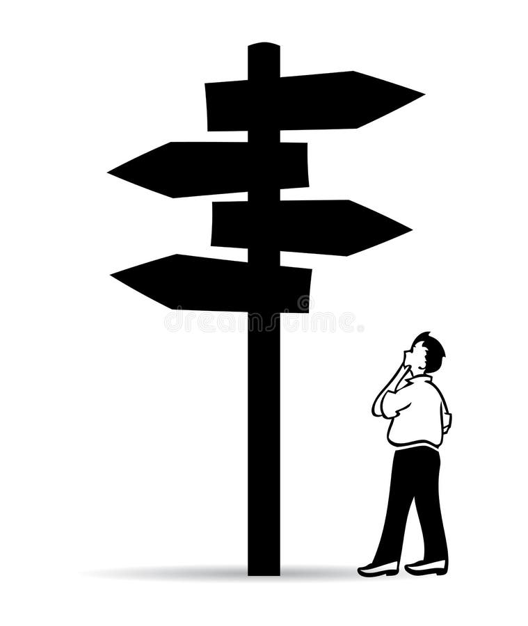 Guidepost stock vector. Illustration of decision, guide - 40177344