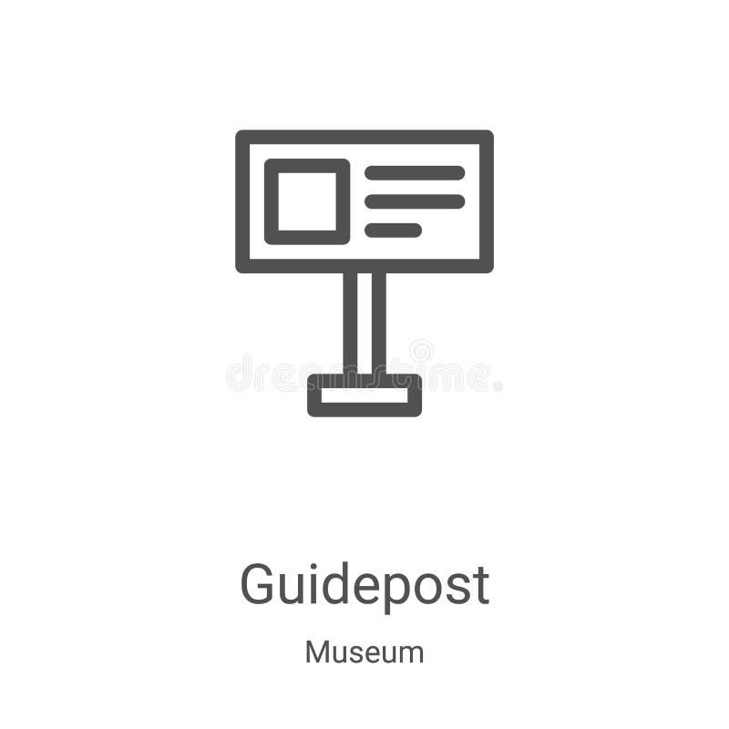 Guidepost line icon stock vector. Illustration of linear - 285424806
