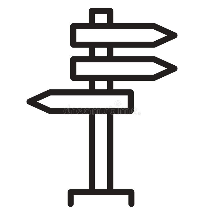 Guidepost Isolated Isolated Vector Icon Easily Editable Easily Editable ...