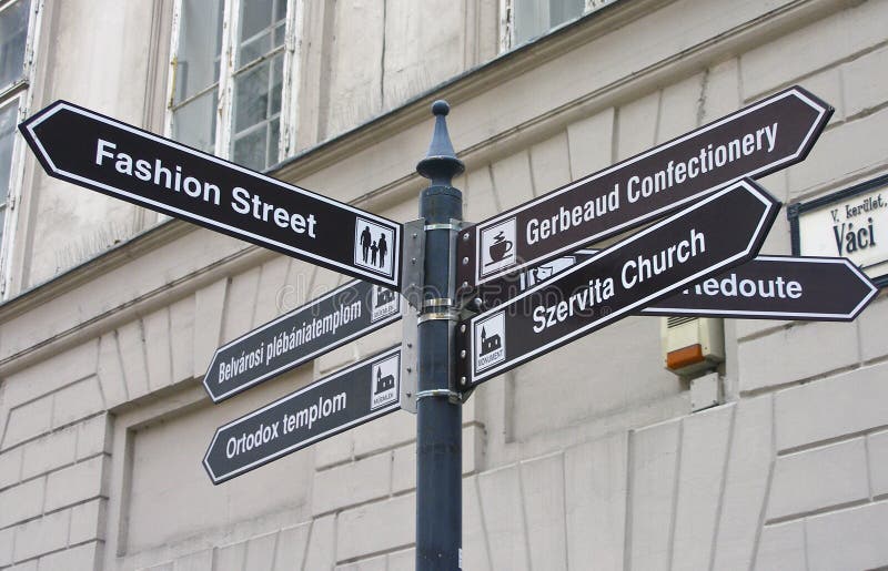 Guidepost stock photo. Image of street, guidepost, signboard - 67273046