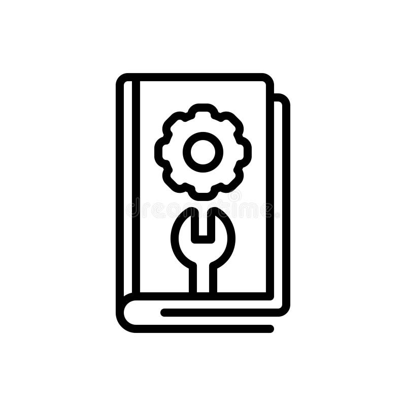 Black Line Icon for Guides, User and Reader Stock Vector - Illustration ...