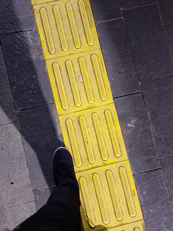 Guiding Block or Guide Way, Which is a Sign Specifically for Persons ...